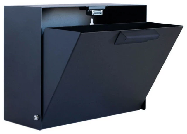 Modern Aspect Cubby Wall Mounted Mailbox + House Numbers, Lock Included ...